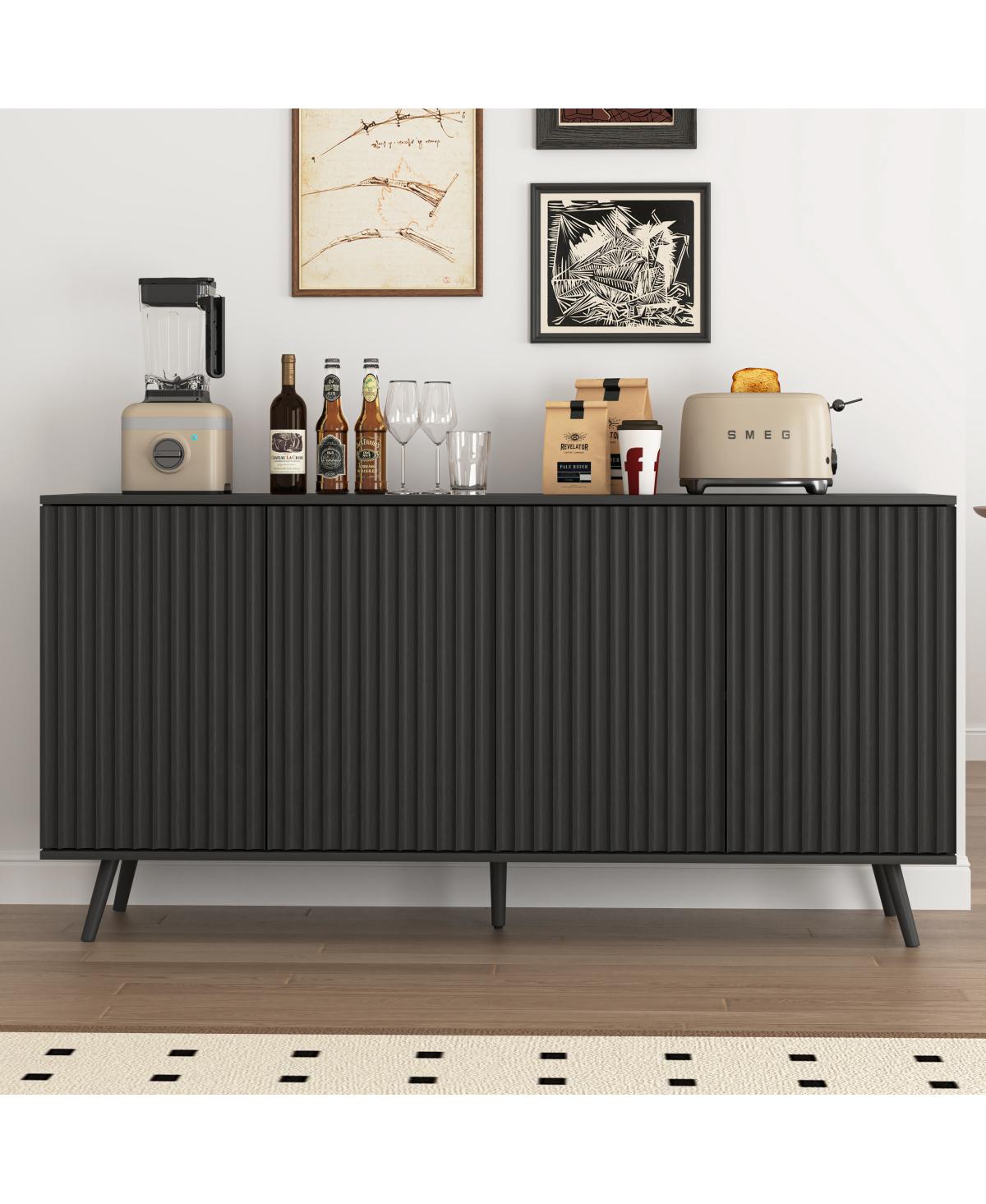 Click here for Streamdale Furniture 4-Door Wood Sideboard Buffet... prices