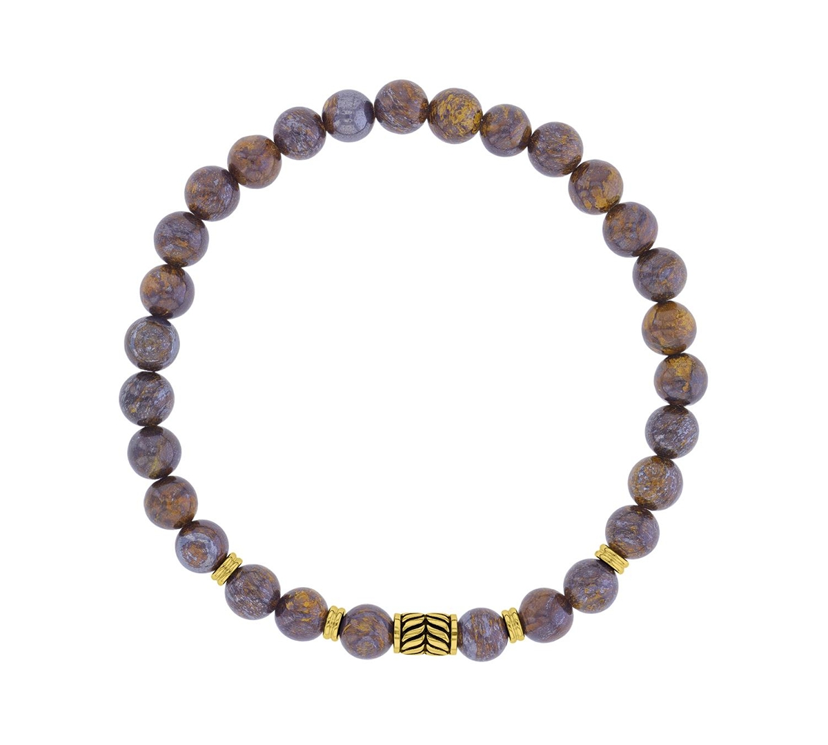 Click here for Quiksilver Mens 18k Yellow Gold-Plated Brown Textu... prices