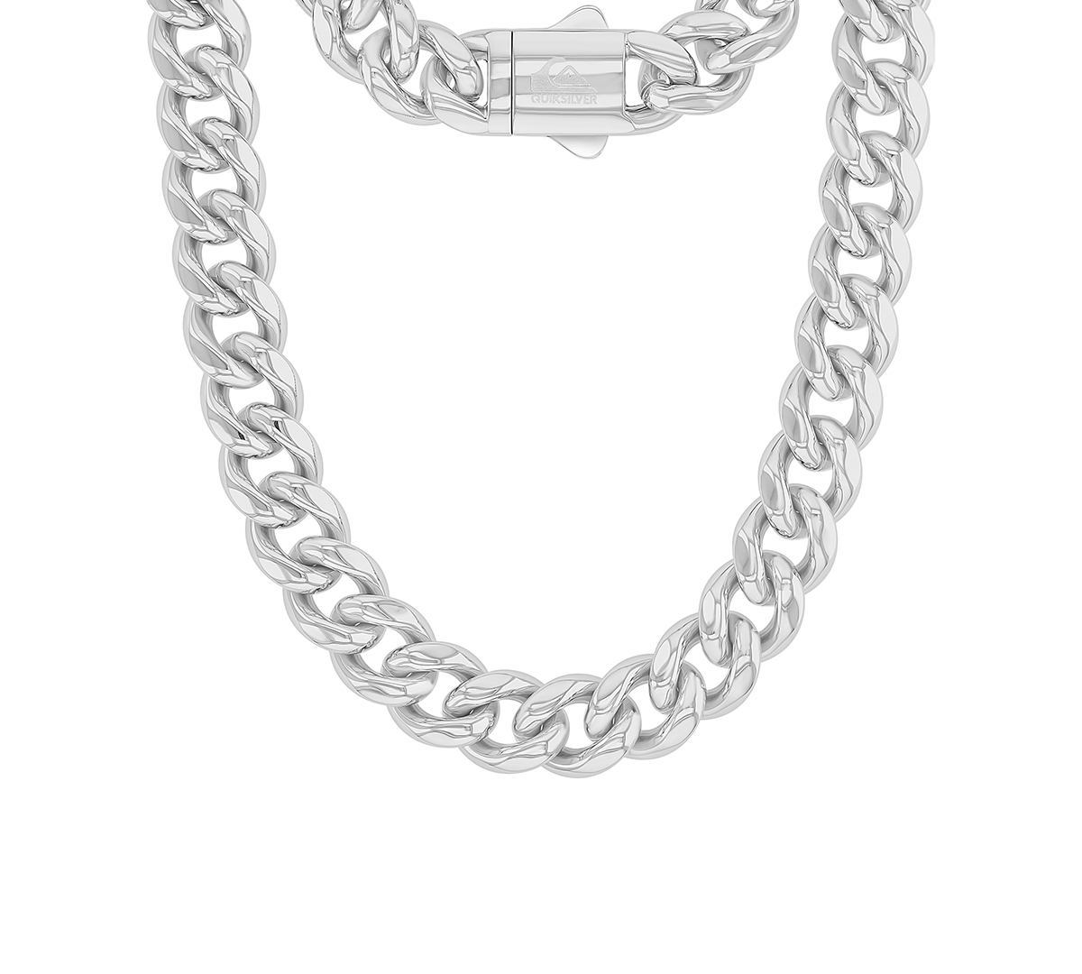 Click here for Quiksilver Mens Platinum-Plated Steel Miami Cuban... prices