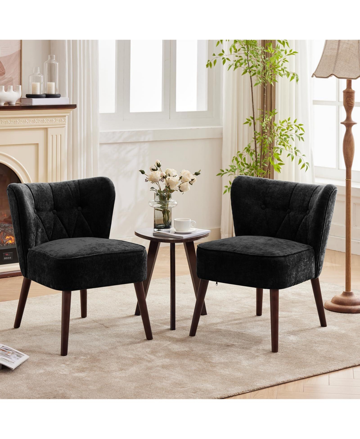 Click here for gaomon Mid-Century Modern Tufted Fabric Accent Cha... prices