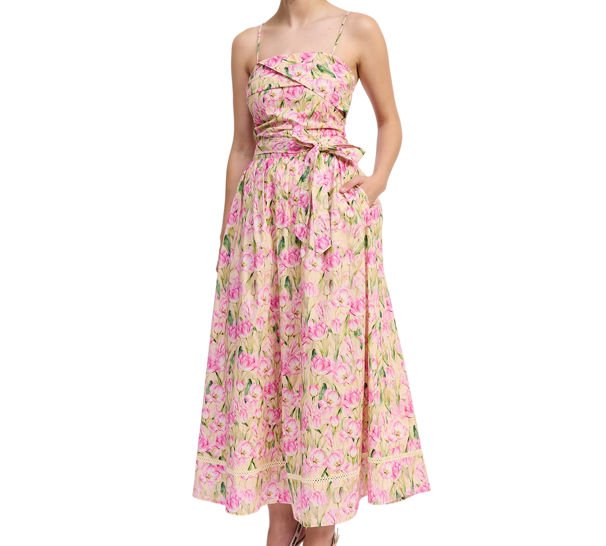 Click here for En Saison Womens Arya Straight Neck Maxi Dress - C... prices