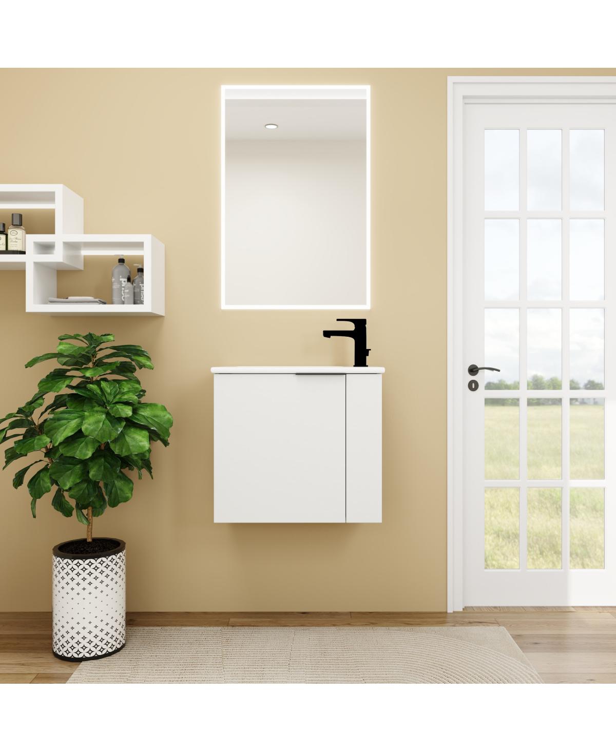 Click here for Sillysis 22 Inch Wall Mounted Bathroom Vanity with... prices