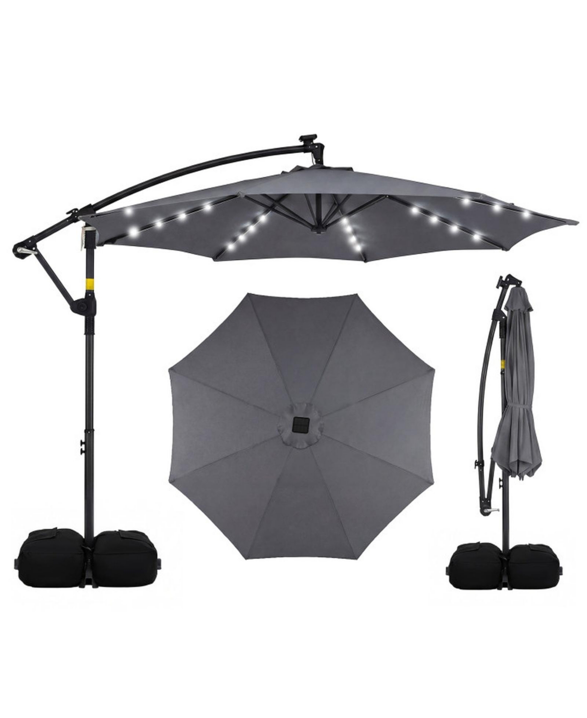 Click here for Sugift 10 Ft Solar Led Offset Cantilever Patio Han... prices
