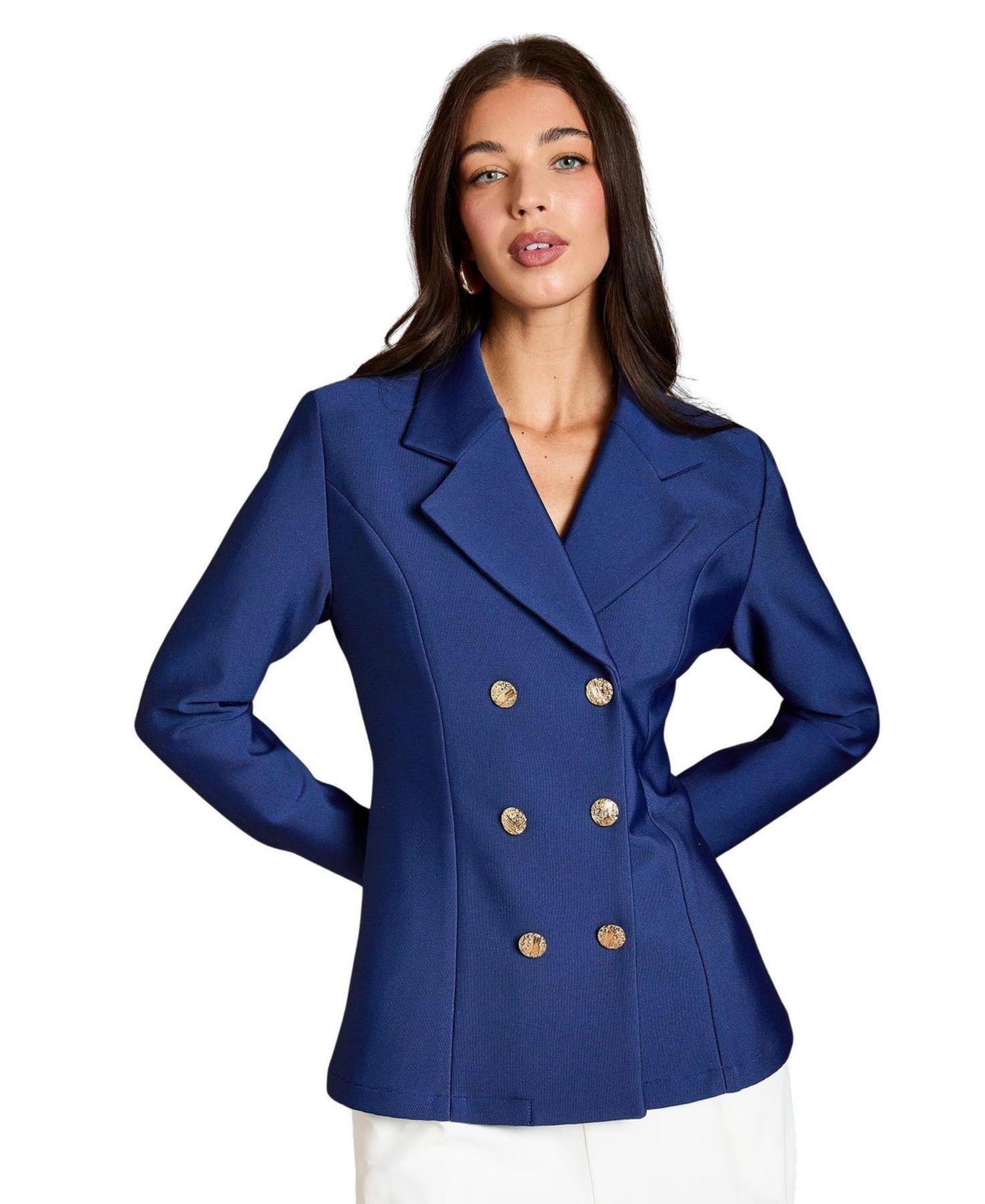 Click here for Coast Womens Double Breasted Bandage Blazer - Navy prices
