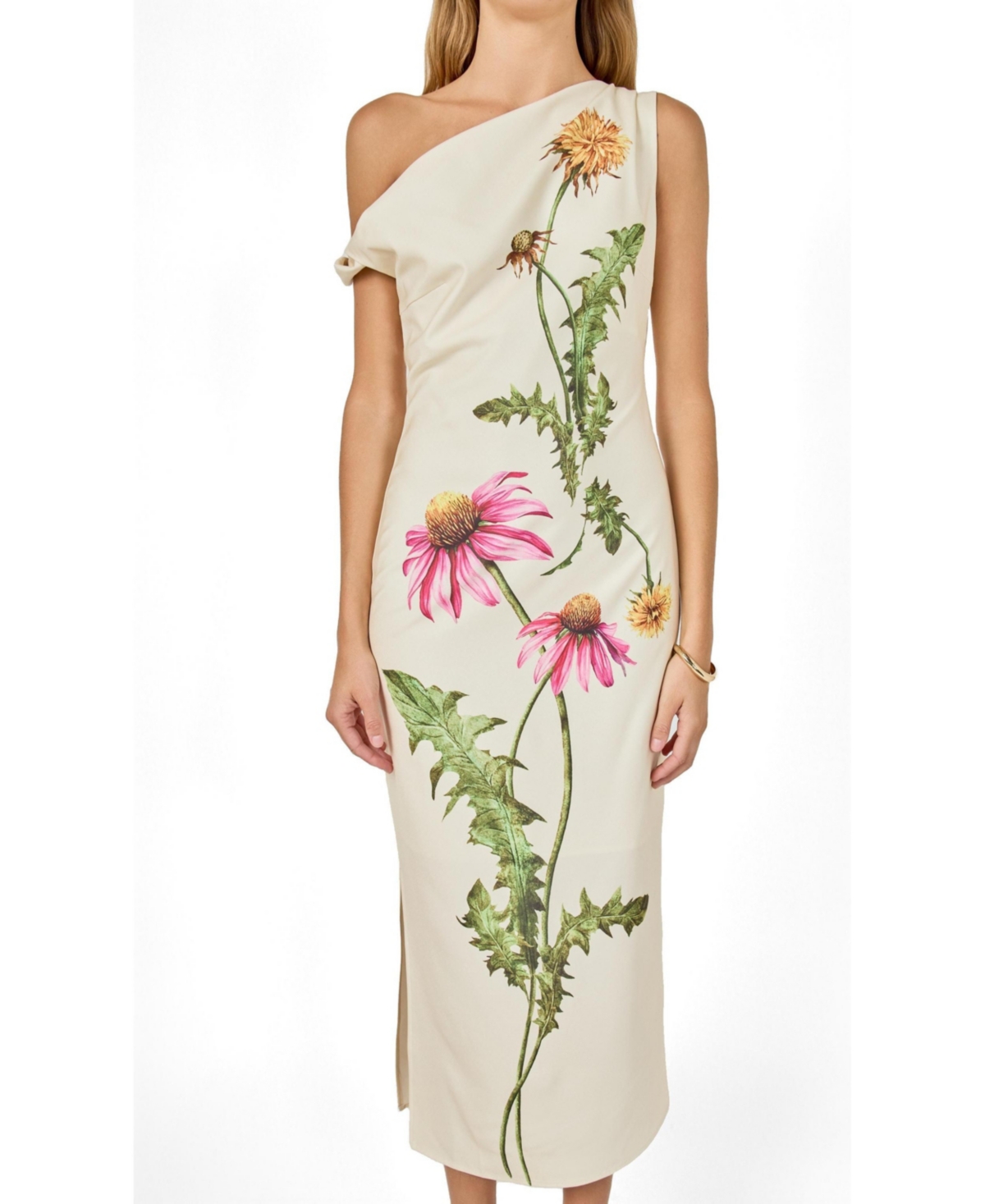 Click here for endless rose Womens One Shoulder Flower Detail Max... prices