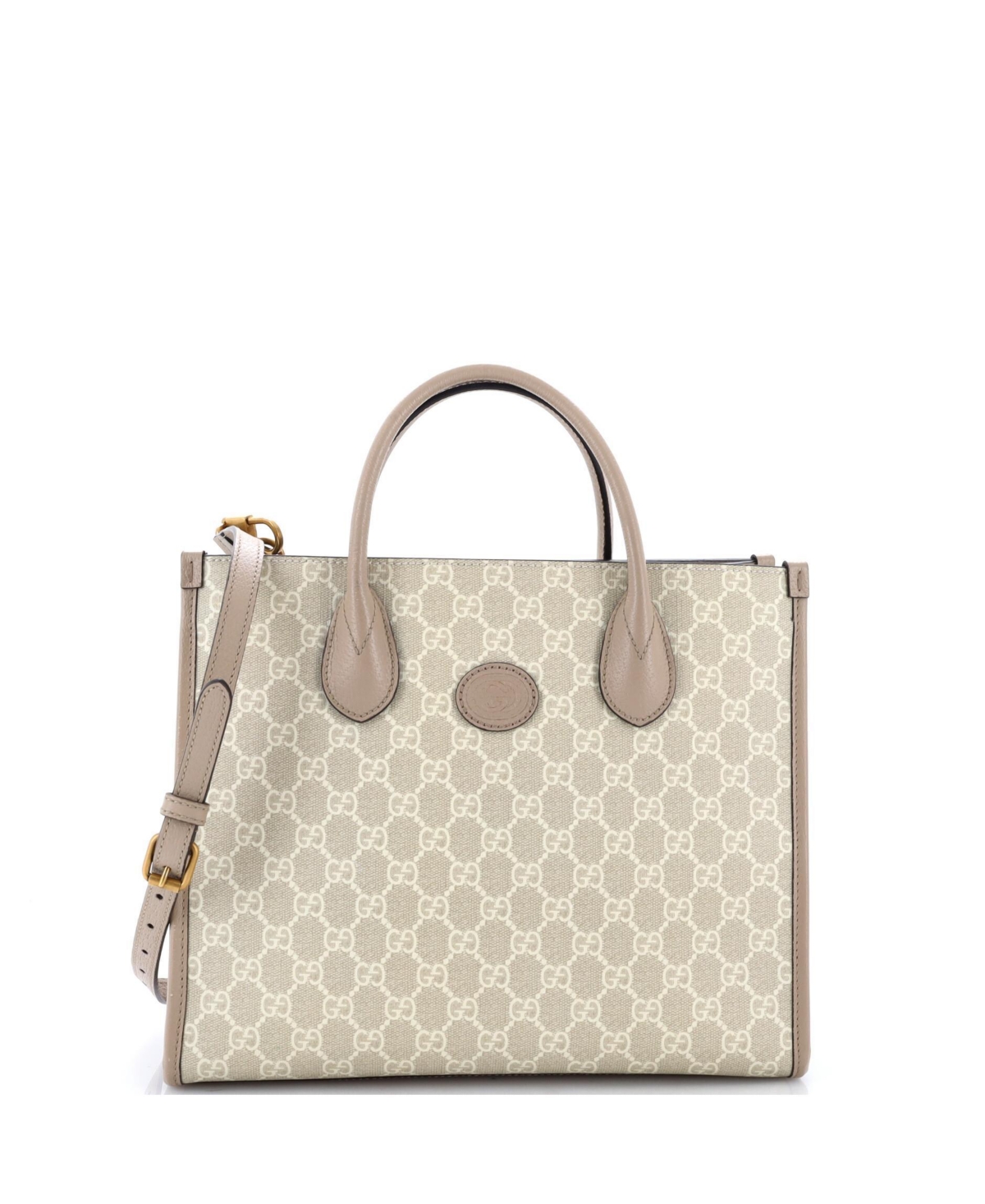 Click here for Pre-Owned Gucci Small Interlocking G Tote Gg Coate... prices