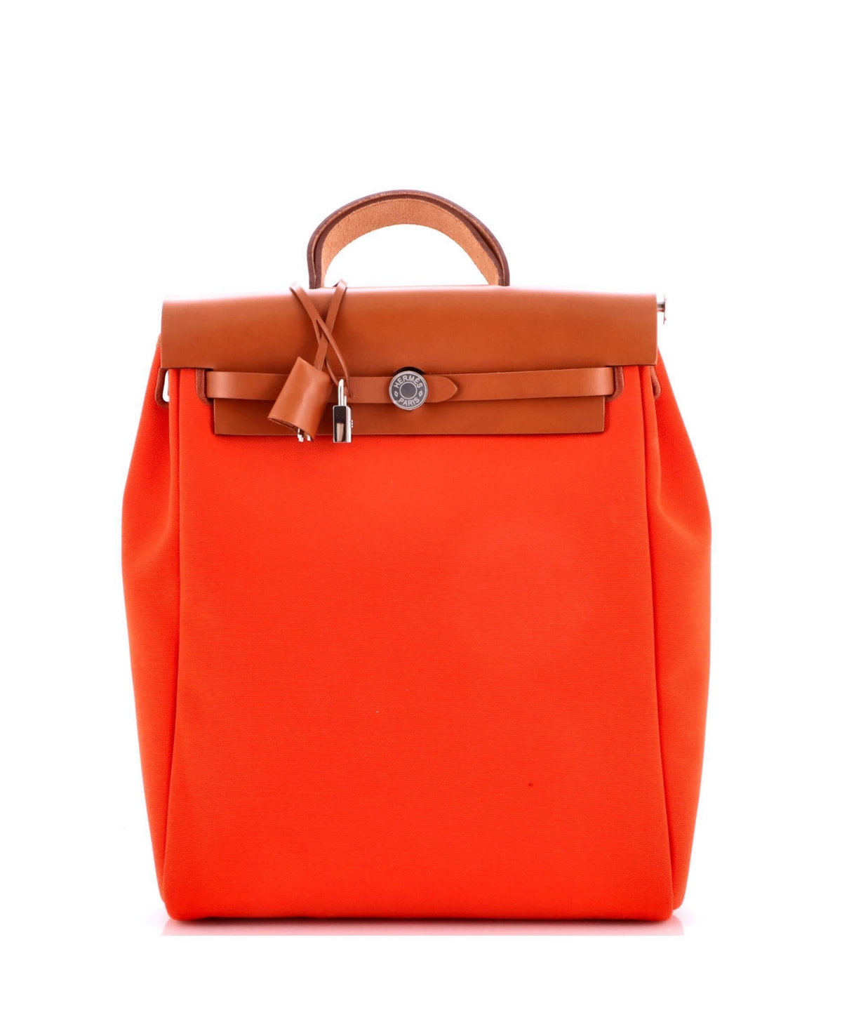 Click here for Pre-Owned Hermes Herbag A Dos Zip Backpack Toile a... prices
