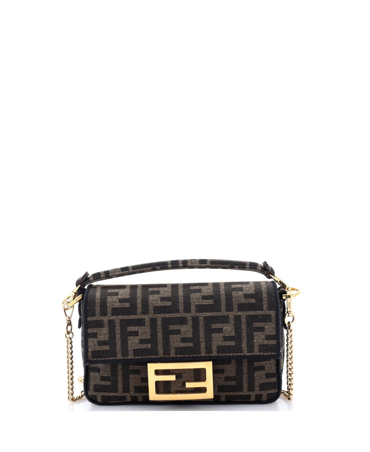 Click here for Pre-Owned Fendi Mini Baguette Nm Bag Zucca Canvas... prices