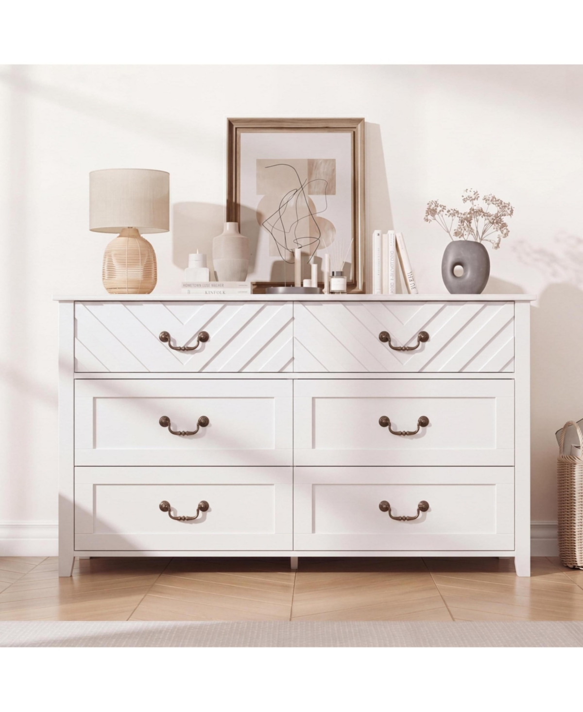 Click here for homfan 6 Drawer Dresser with 3D V Shape Front for... prices