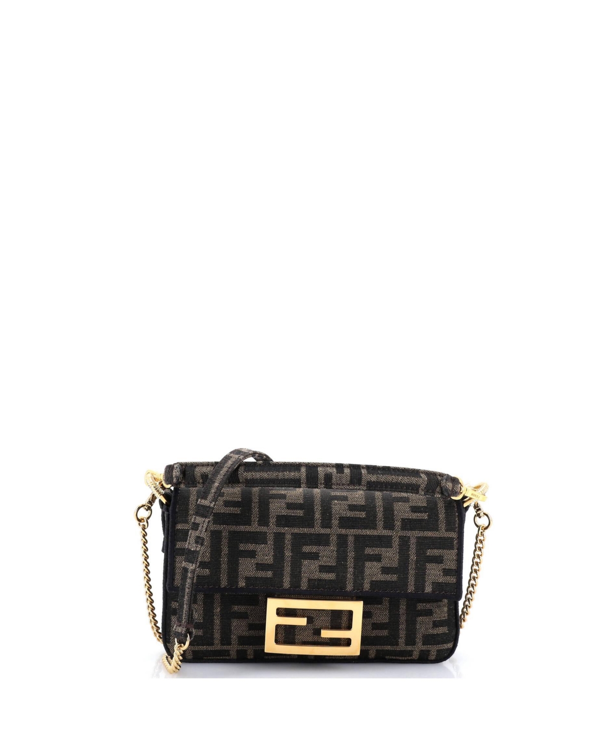 Click here for Pre-Owned Fendi Mini Baguette Nm Bag Zucca Canvas... prices
