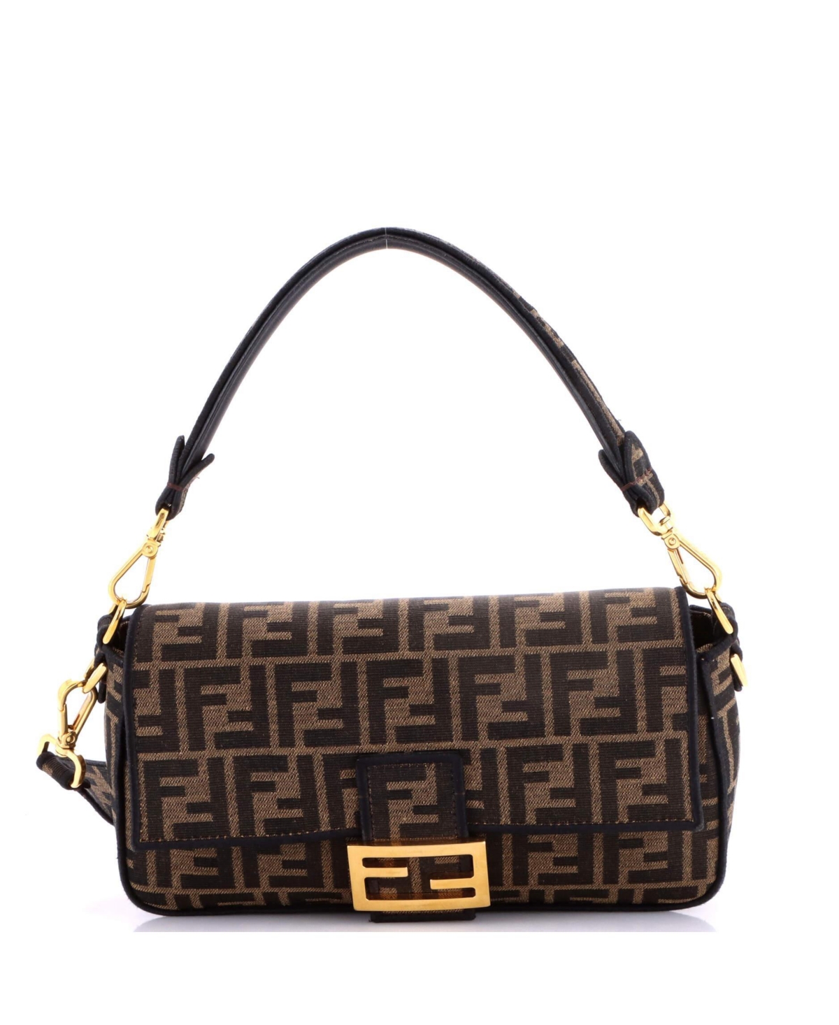 Click here for Pre-Owned Fendi Medium Baguette Nm Bag Zucca Canva... prices