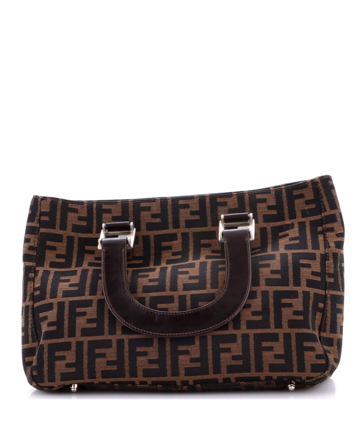 Click here for Pre-Owned Fendi Small Vintage Ff Handle Tote Zucca... prices