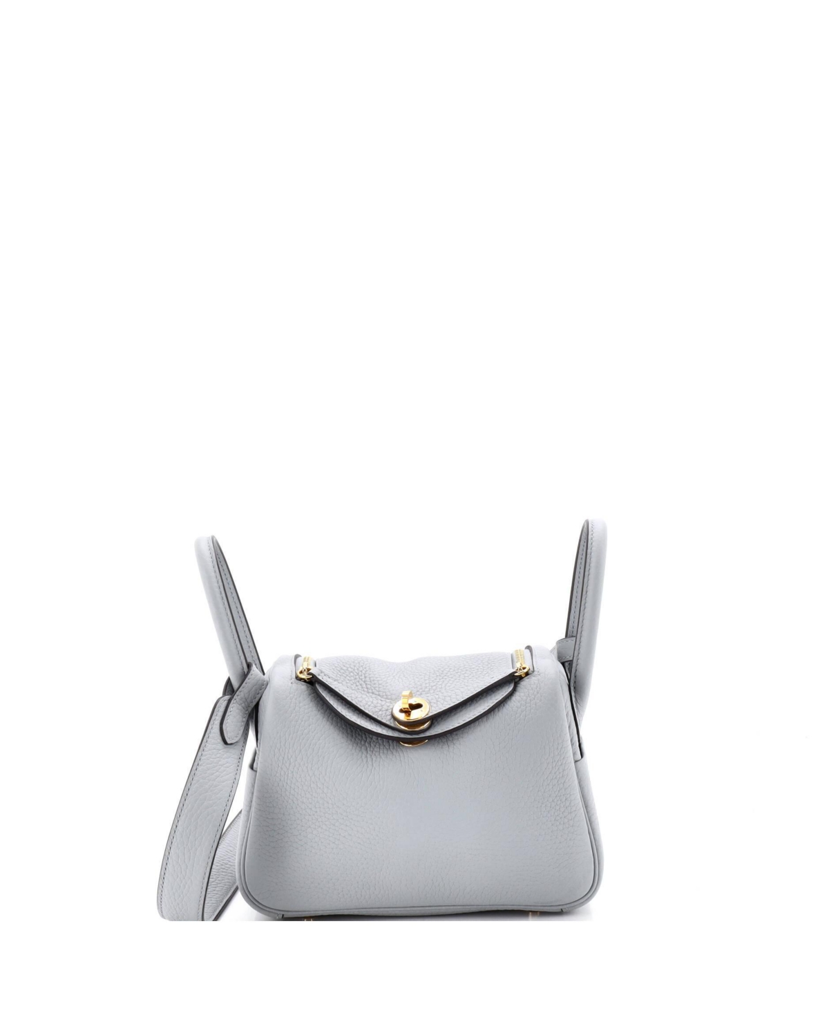 Click here for Pre-Owned HERMES Mini Lindy Bag Clemence - Grey prices