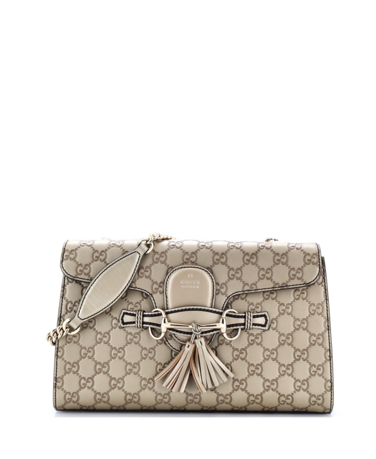 Click here for Pre-Owned Gucci Medium Emily Chain Flap Bag Guccis... prices