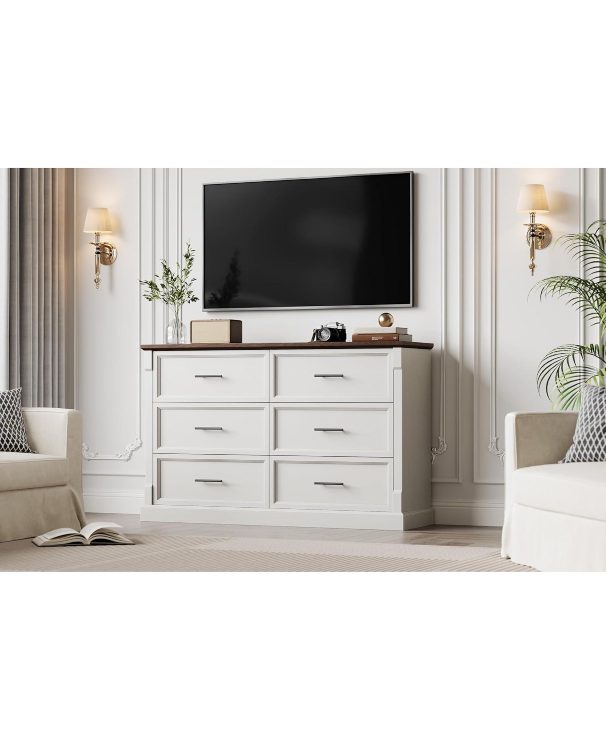 Click here for gaomon 6 Drawer Dresser for Bedroom  Farmhouse Lar... prices