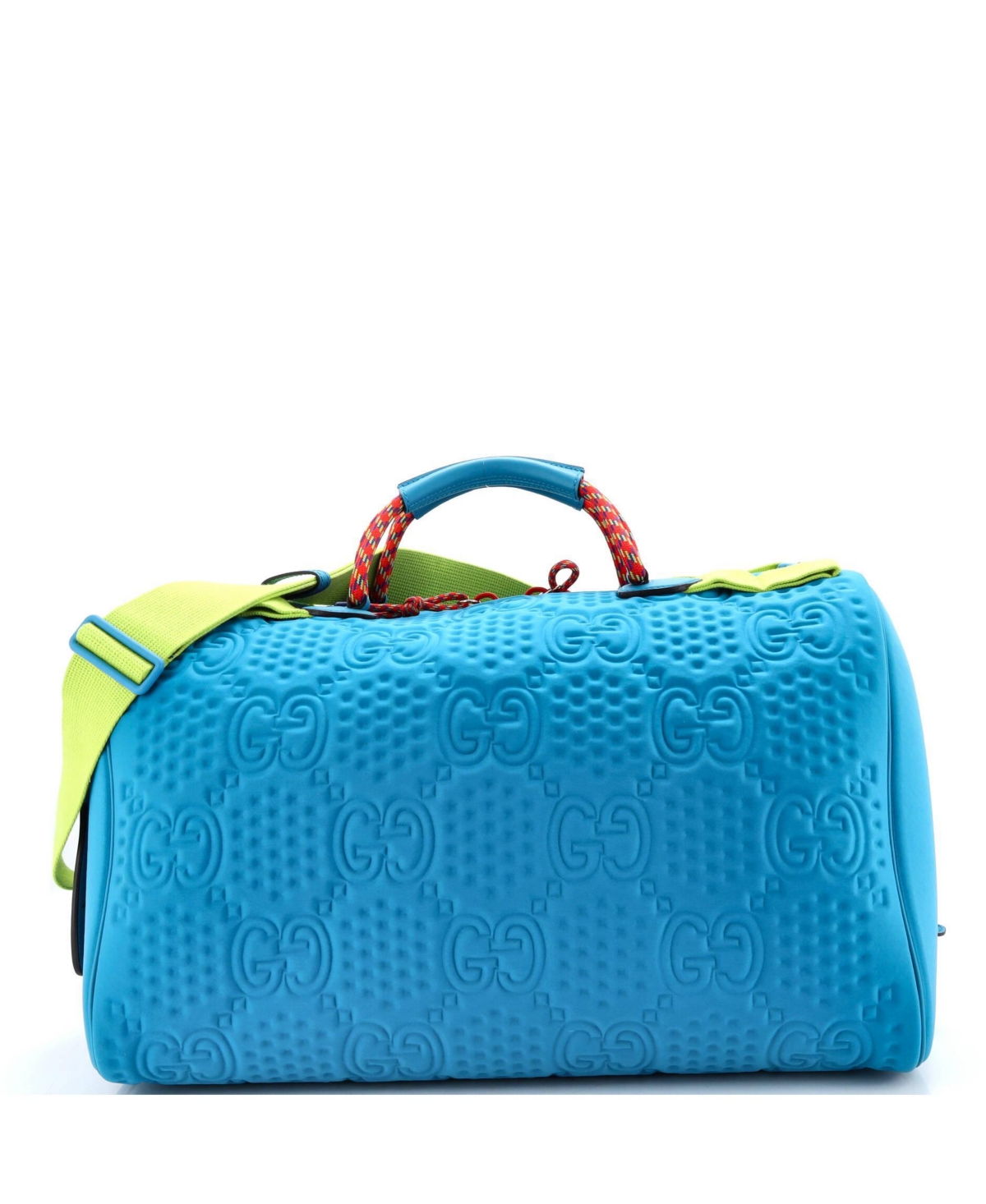 Click here for Pre-Owned Gucci Medium Scuba Duffle Bag Gg Embosse... prices
