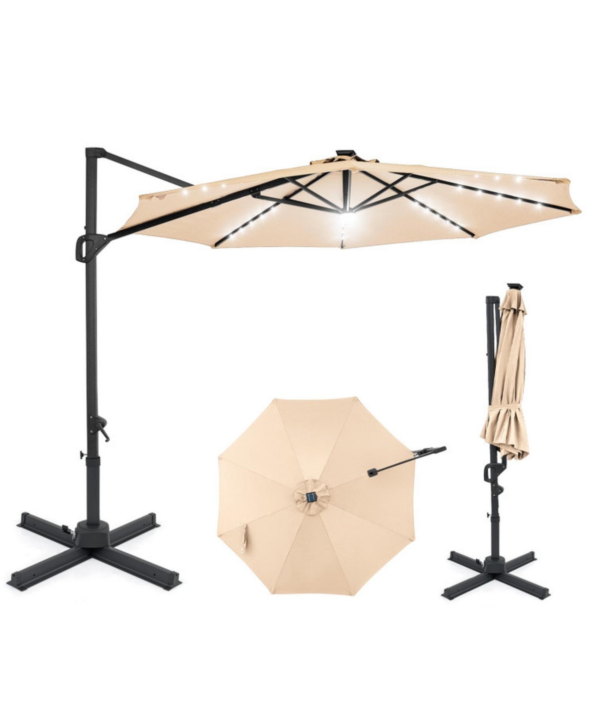 Click here for Sugift 10 ft Cantilever Outdoor Patio Umbrella wit... prices