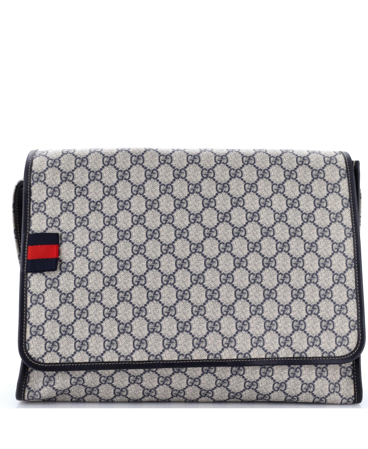 Click here for Pre-Owned Gucci Large Web Loop Messenger Gg Coated... prices