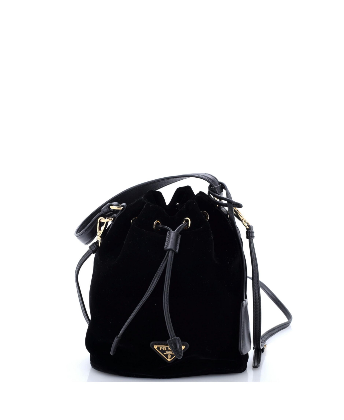 Click here for Pre-Owned Prada Mini Top Handle Bucket Bag Velvet... prices
