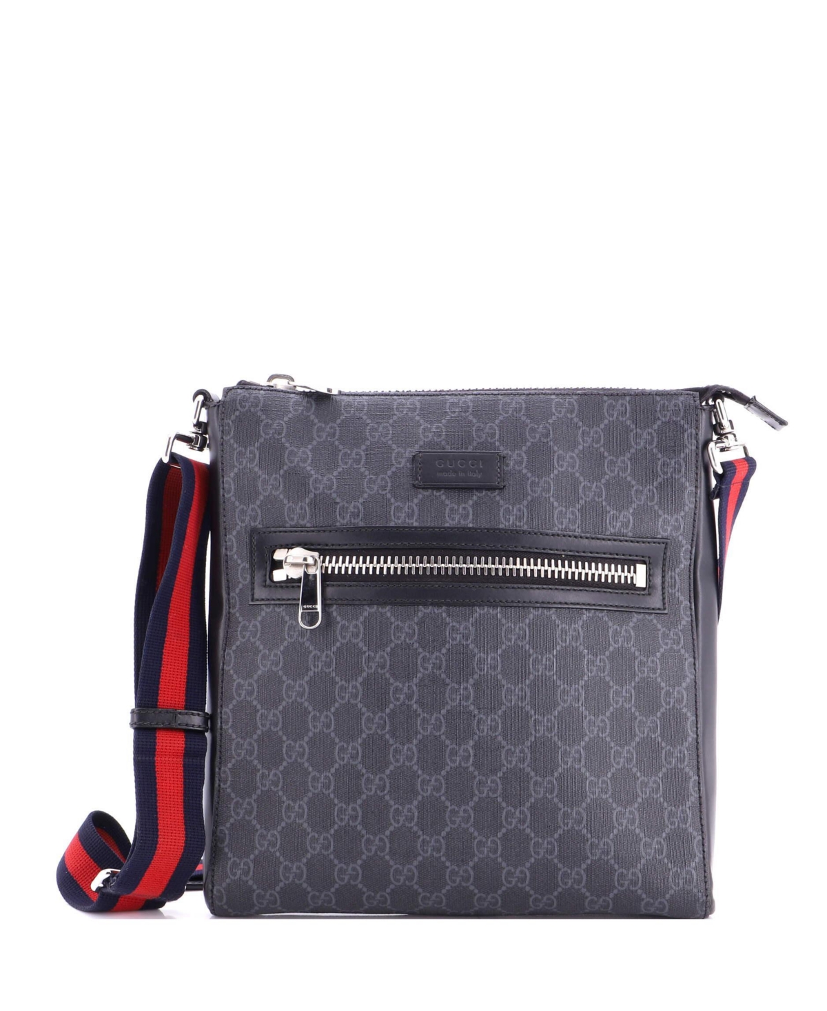 Click here for Pre-Owned Gucci Medium Web Strap Front Zip Messeng... prices