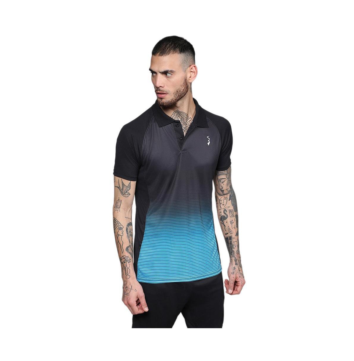 Click here for Campus Sutra Mens Jet Ombre Polo Activewear T-Shir... prices