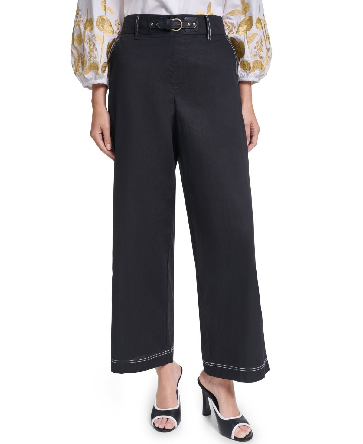 Click here for Karl Lagerfeld Paris Womens Fixed Belt Mid-Rise St... prices