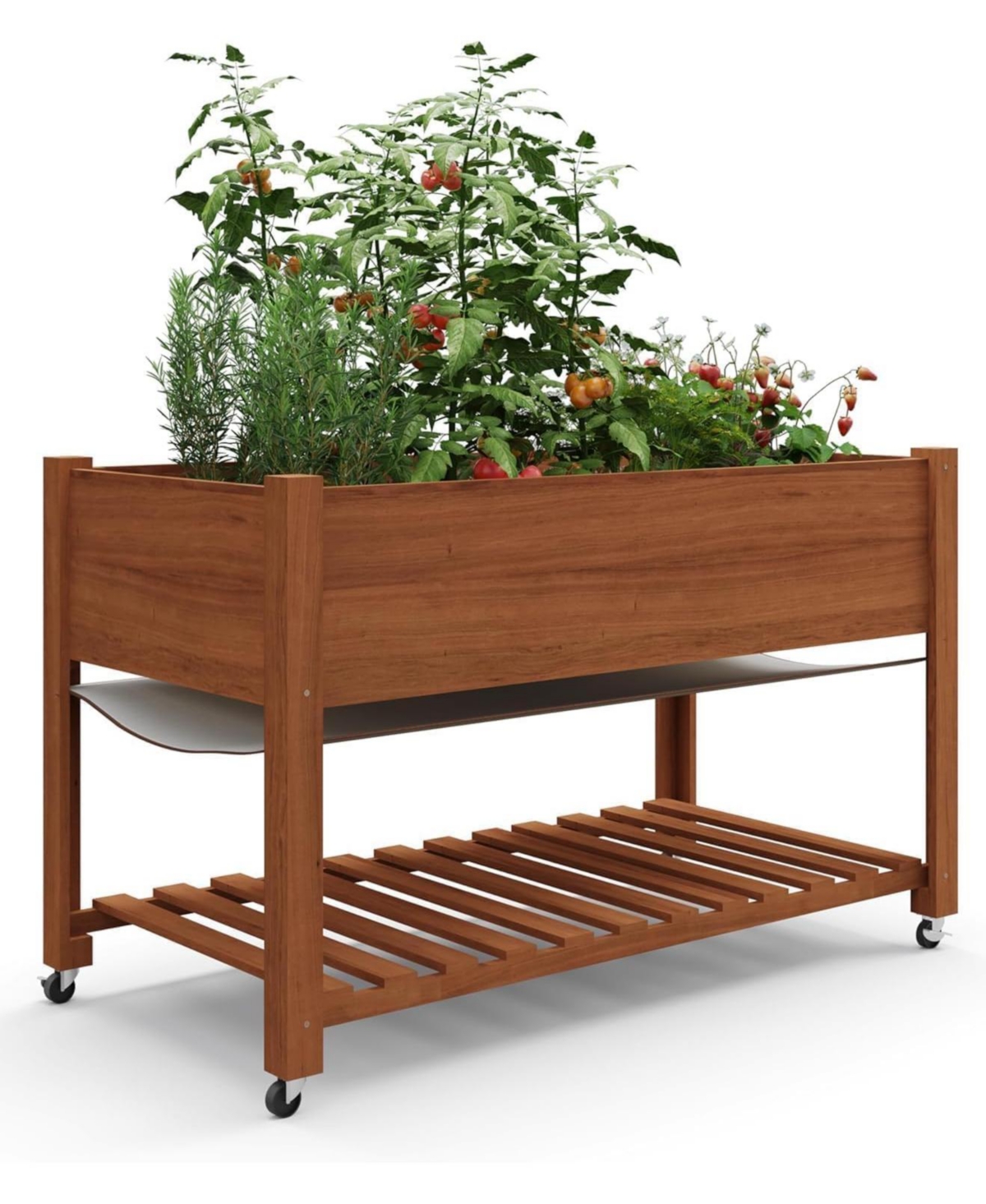 Click here for gaomon 48x24x30 Inch Wooden Raised Garden Bed With... prices