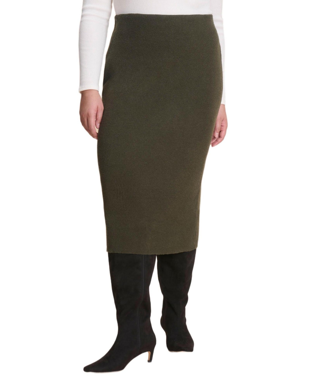 Click here for Eloquii Womens Sweater Maxi Skirt - Dark forest gr... prices