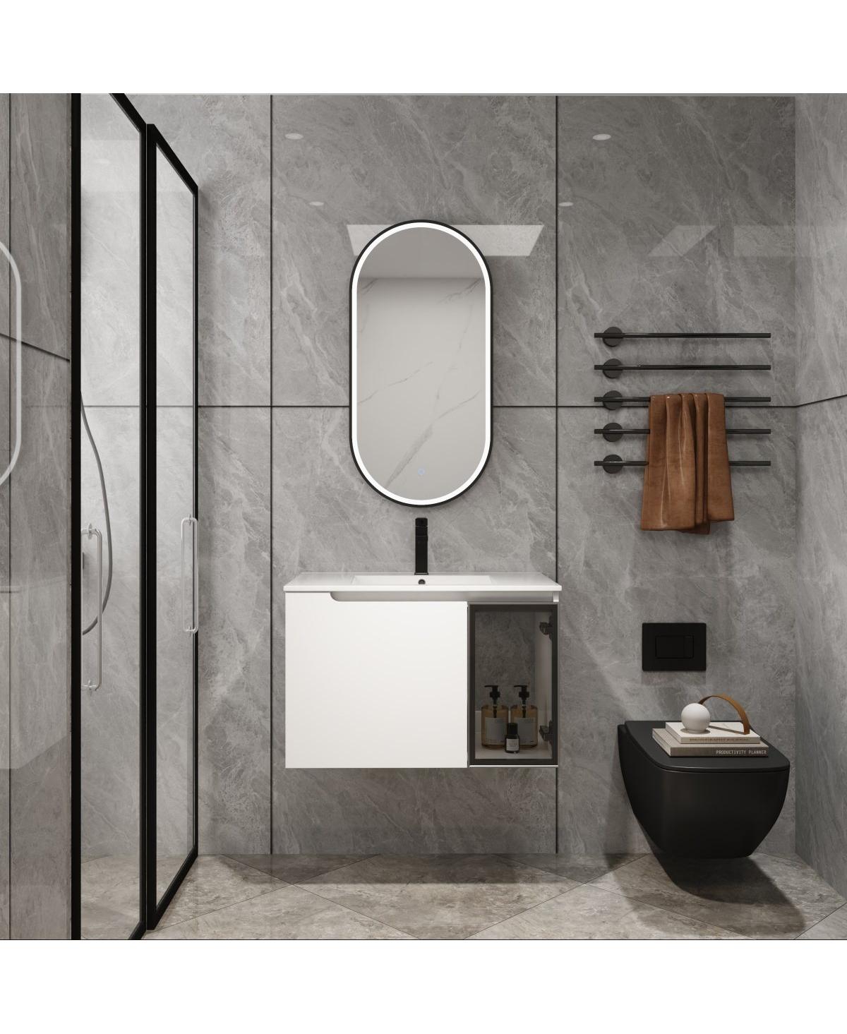 Click here for Thirtypeachy 30 Wall-Mounted Glossy White Bathroom... prices