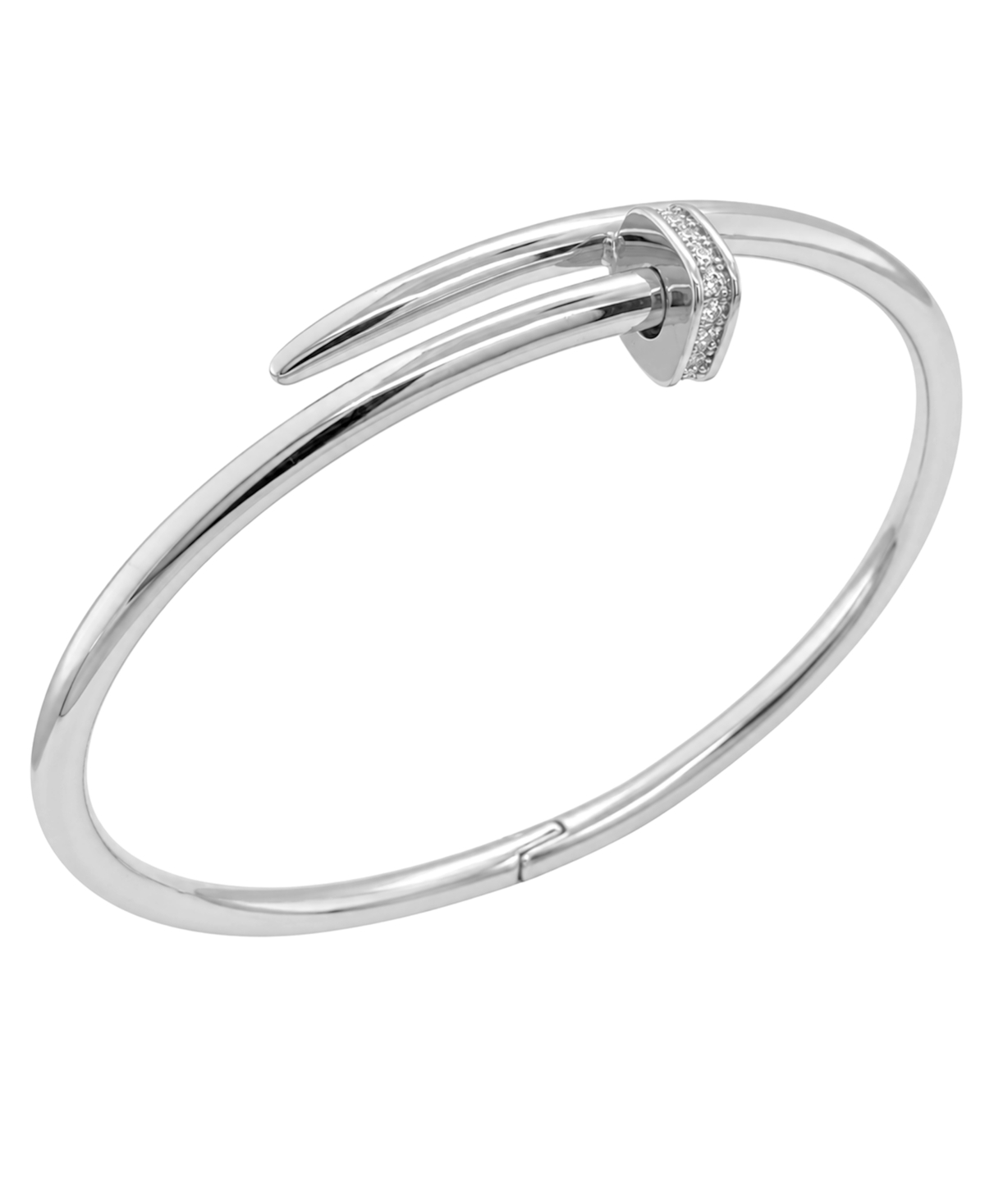 Click here for And Now This Cubic Zirconia Nail Head Coil Bangle... prices