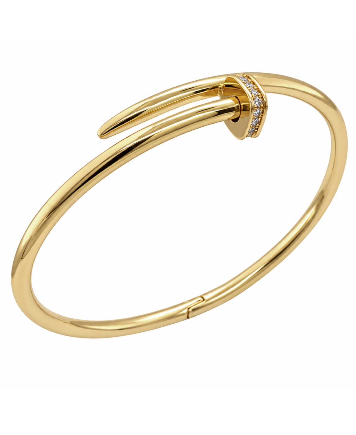 Click here for And Now This Cubic Zirconia Nail Head Coil Bangle... prices