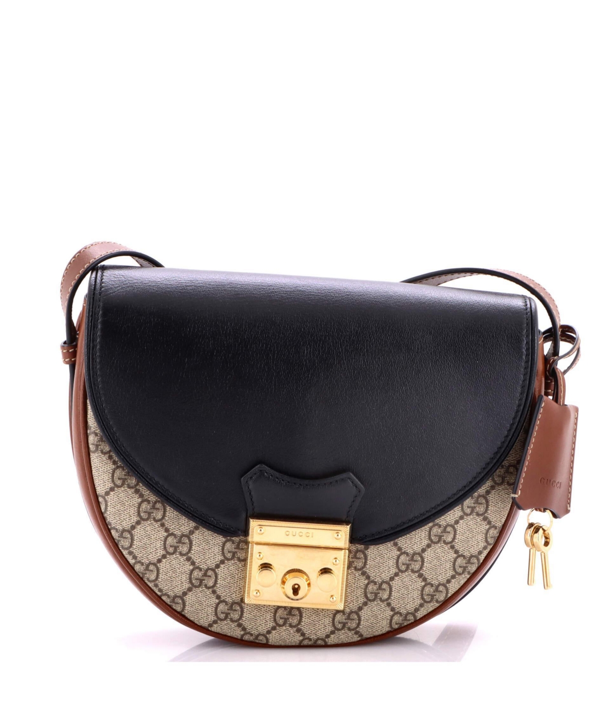 Click here for Pre-Owned Gucci Small Padlock Saddle Shoulder Bag... prices