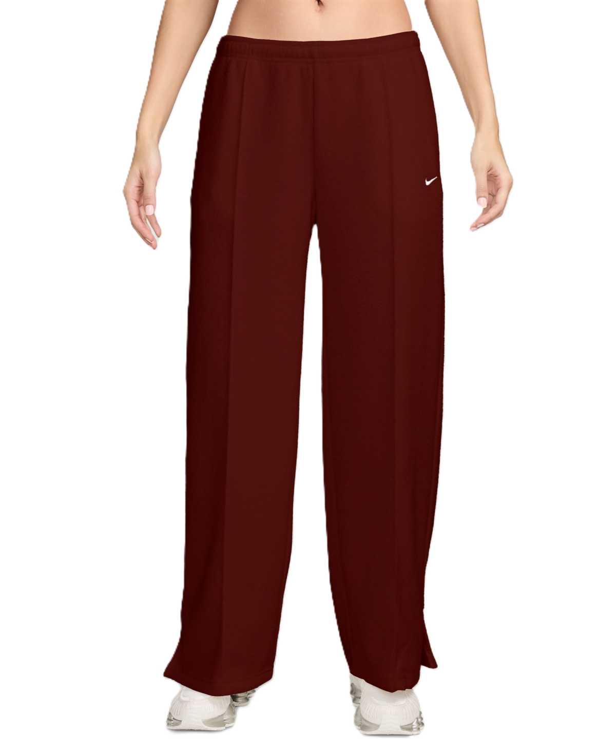 Click here for Nike Studio Fleece Plush Womens Mid-Rise Wide-Leg... prices
