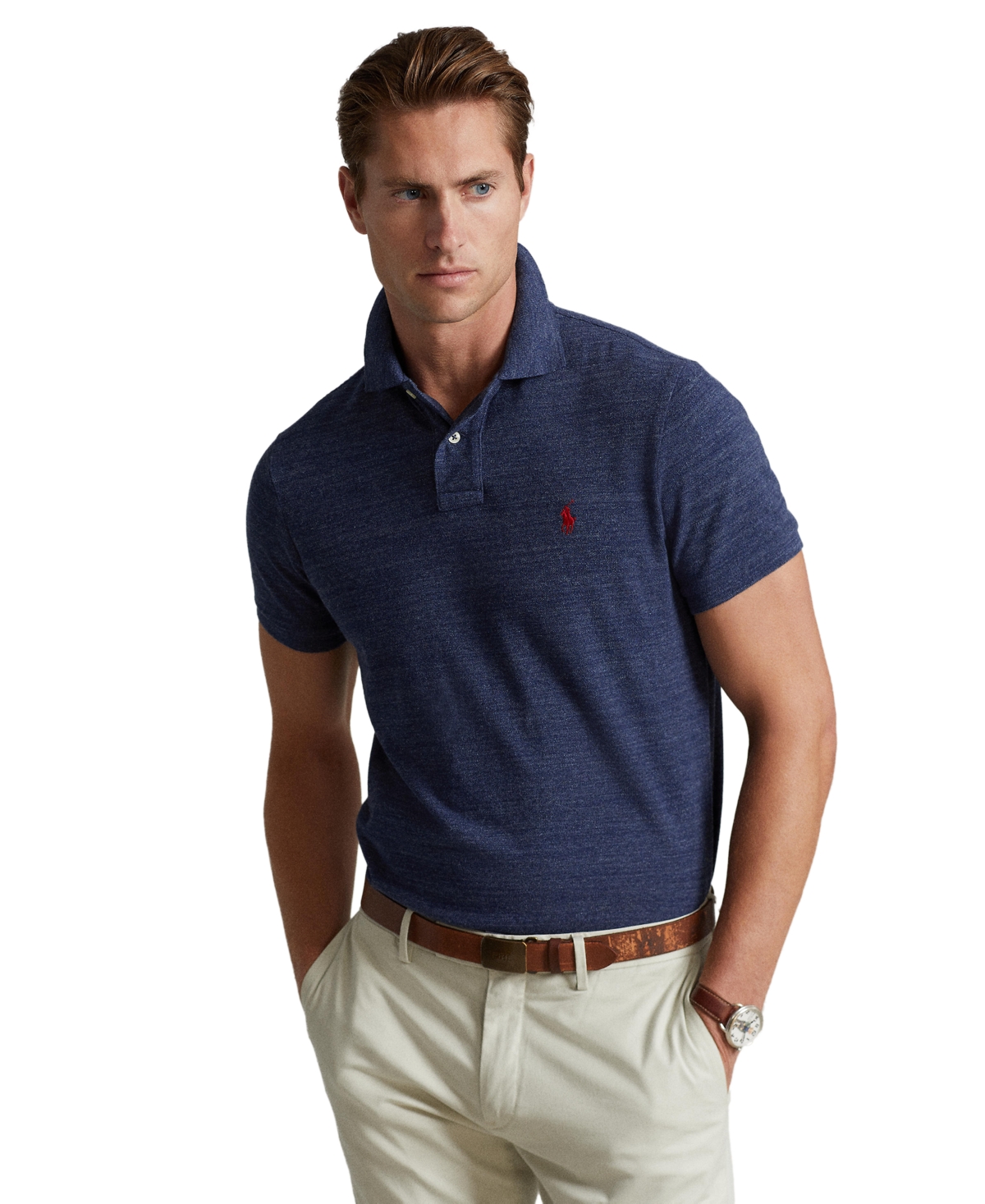 Click here for Polo Ralph Lauren Mens Custom Slim Fit Mesh Polo -... prices
