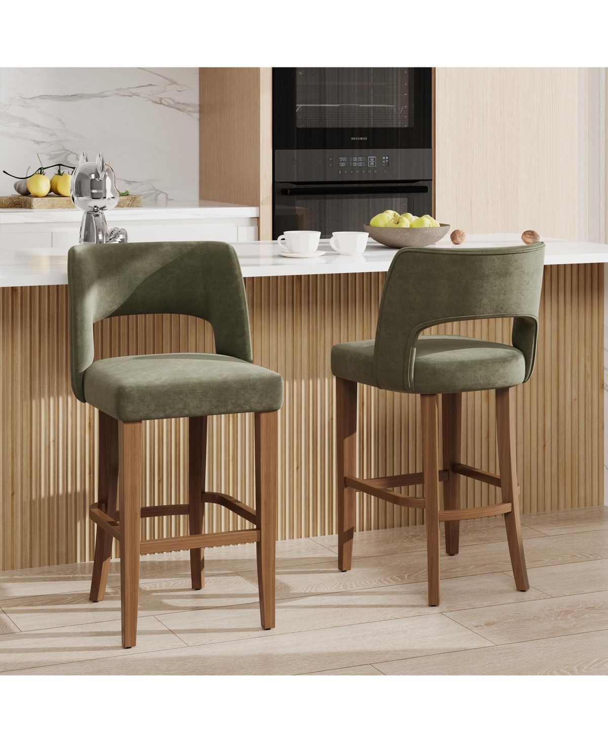 Click here for homfan 29.5-Inch Counter Height Bar Stool with Bac... prices