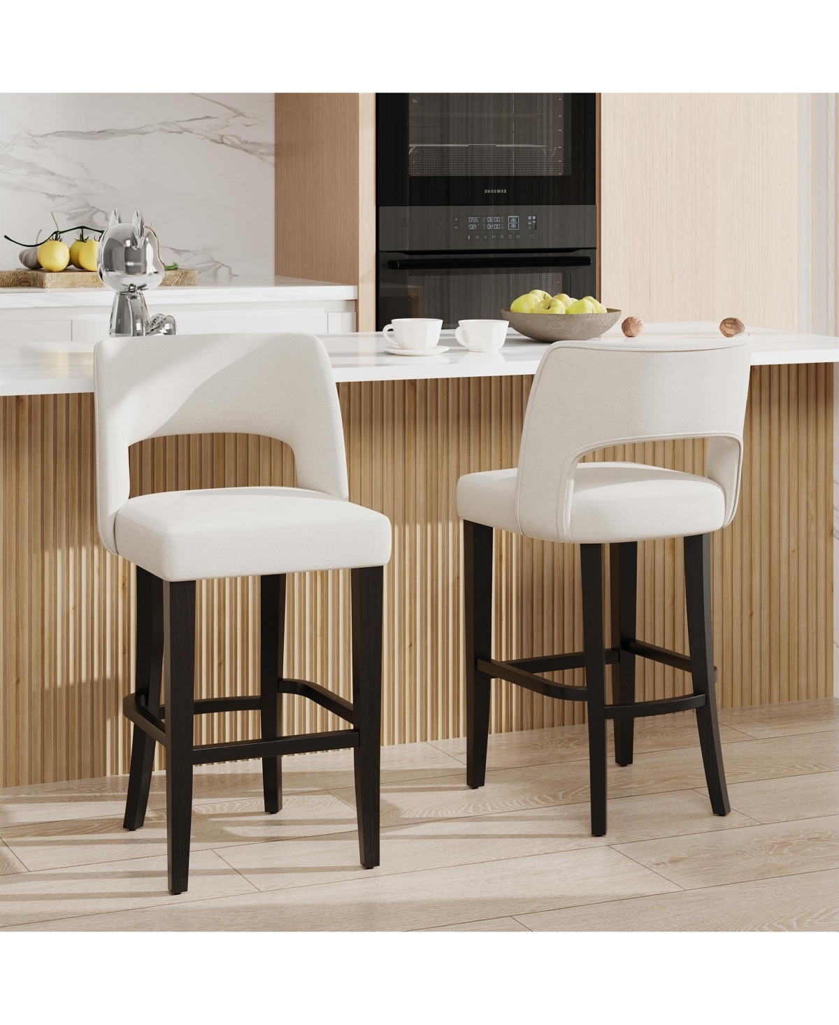 Click here for homfan 29.5-Inch Counter Height Bar Stool with Bac... prices