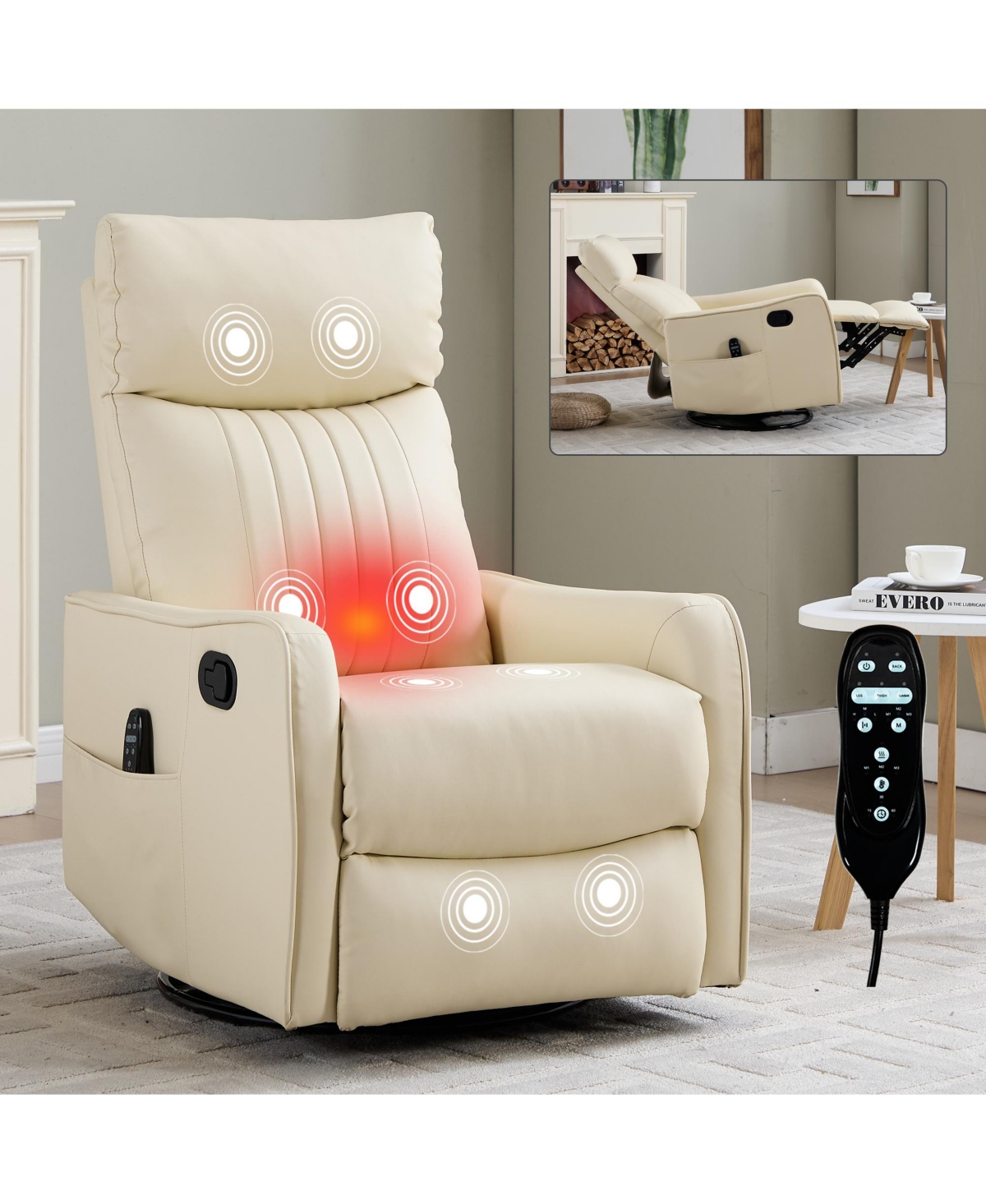 Click here for Clihome Heat Massage Manual Recliner Chair with Ro... prices