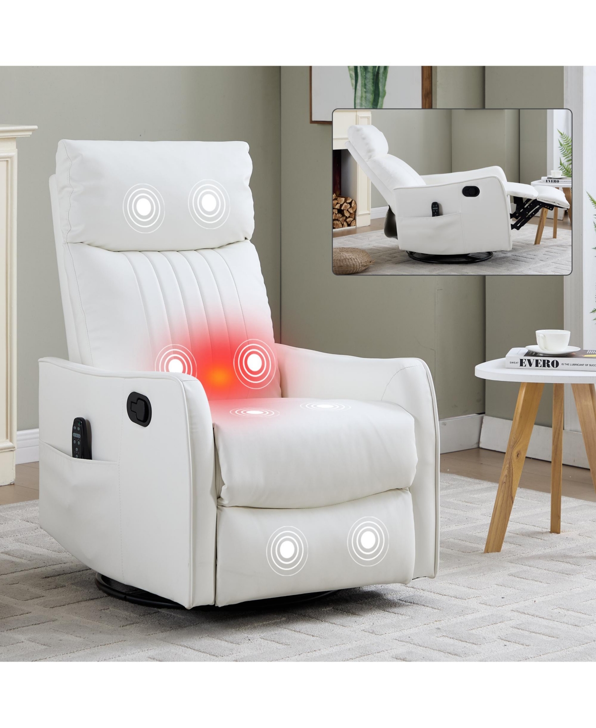 Click here for Clihome Heat Massage Manual Recliner Chair with Ro... prices