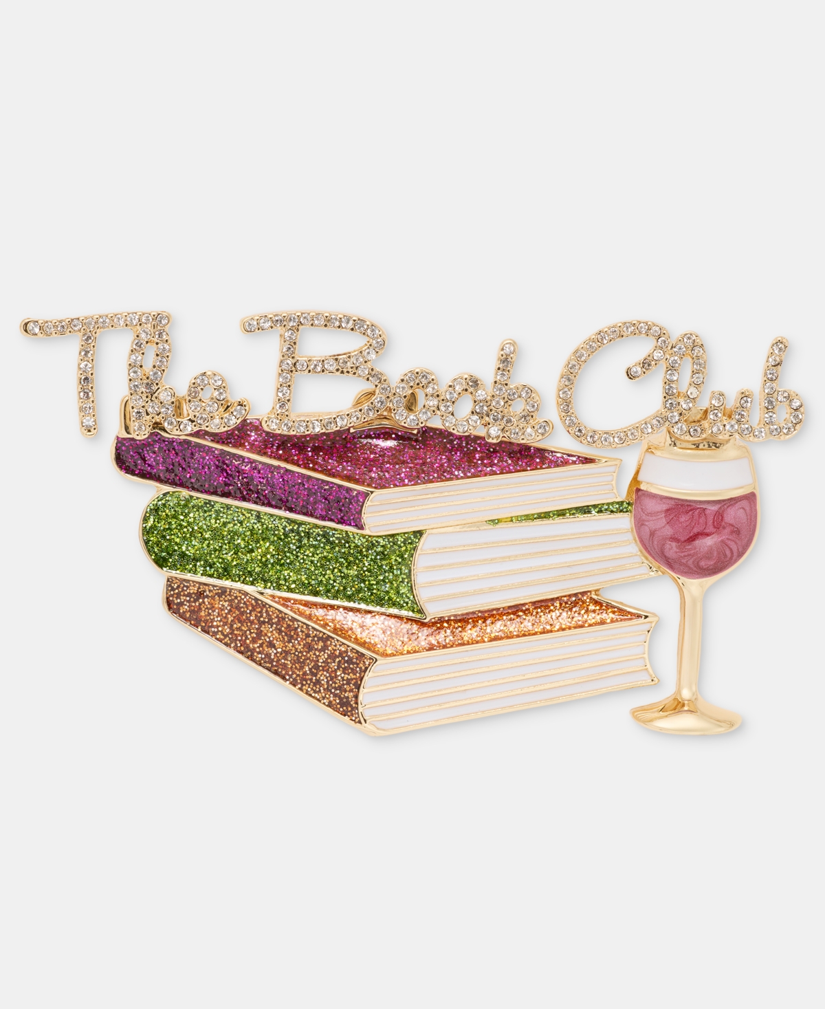 Click here for Anne Klein Pave & Glitter Book Club Pin - Multi prices