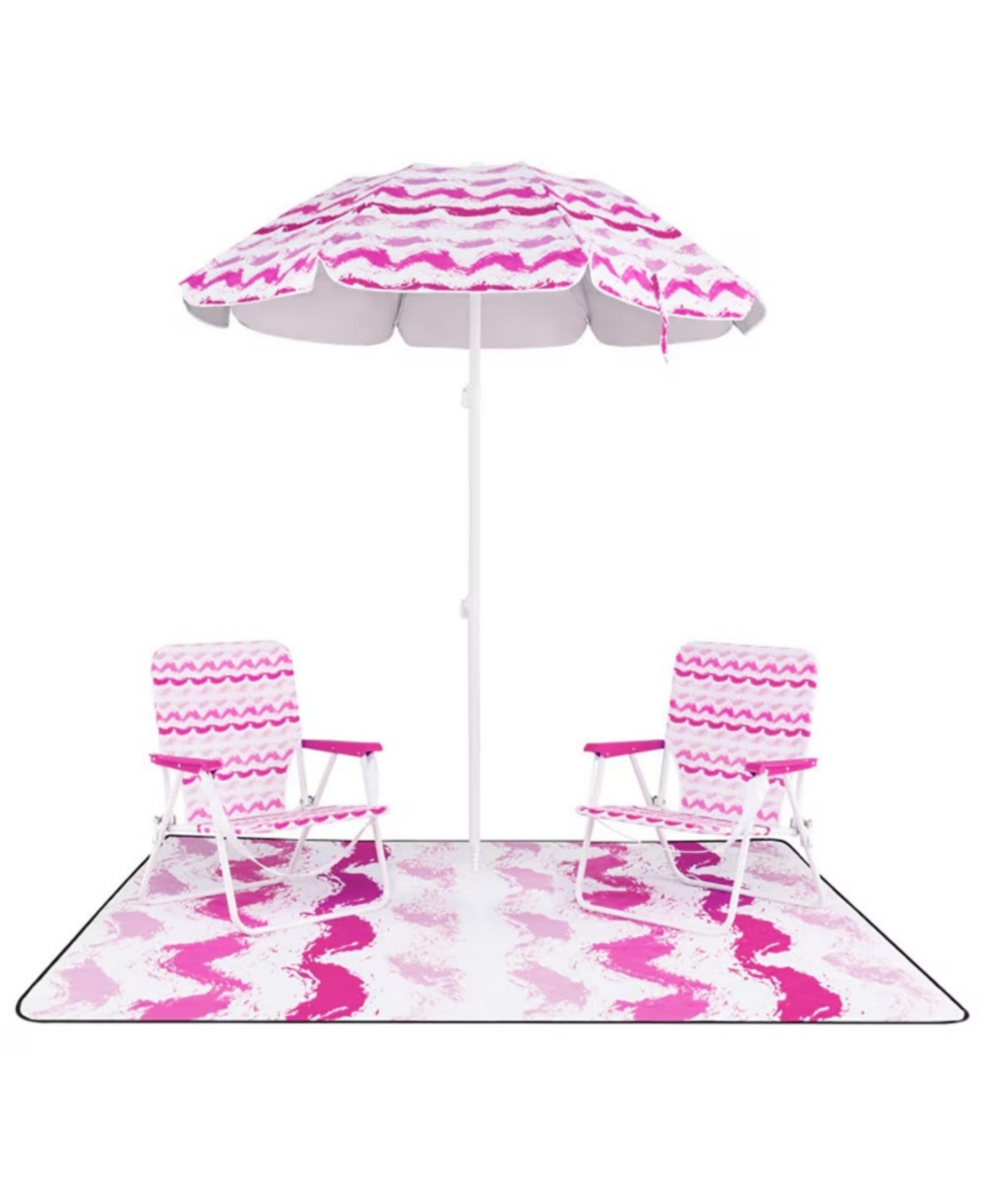 Click here for Yiortwo 4-Piece Beach Umbrella Set with Folding Ch... prices