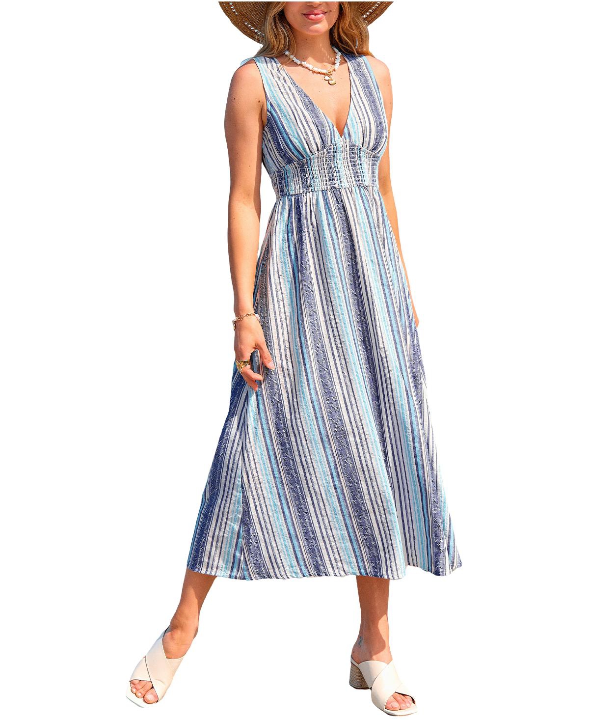 Click here for Cupshe Womens Honey Air Striped Maxi Beach Dress -... prices