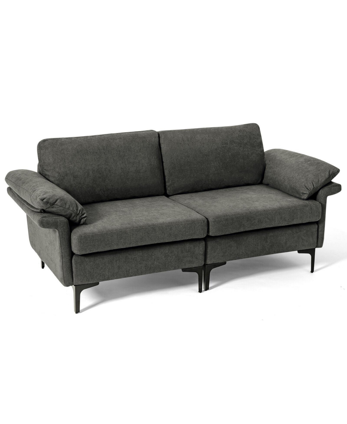 Click here for Slickblue Upholstered Loveseat Sofa with Metal Leg... prices