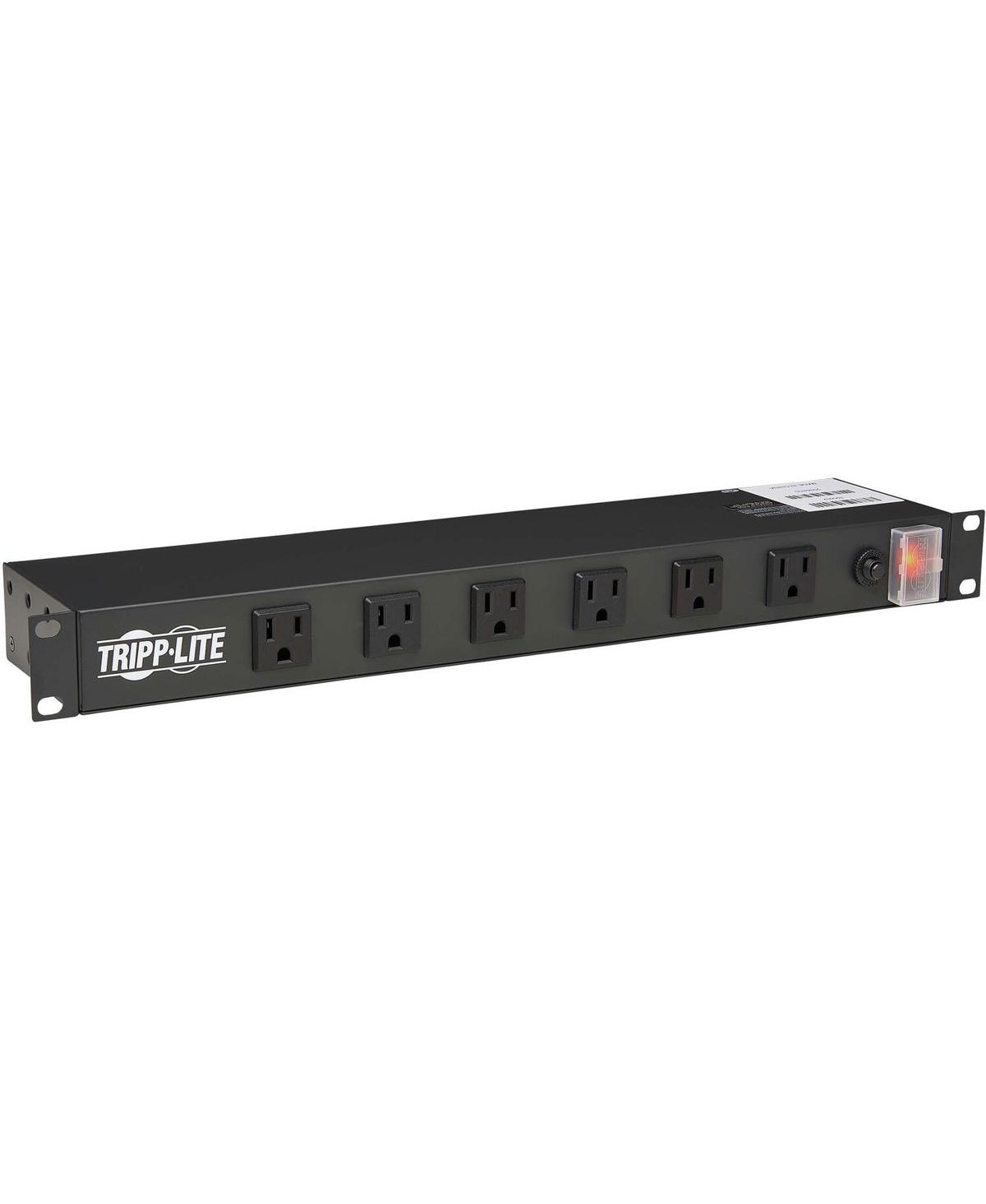 Tripp Lite 1U Rack-Mount Power Strip  120V  15A  5-15P  12 Outlets (Right-Angled Widely Spaced)  15.0 Feet Cord (RS-1215-RA)