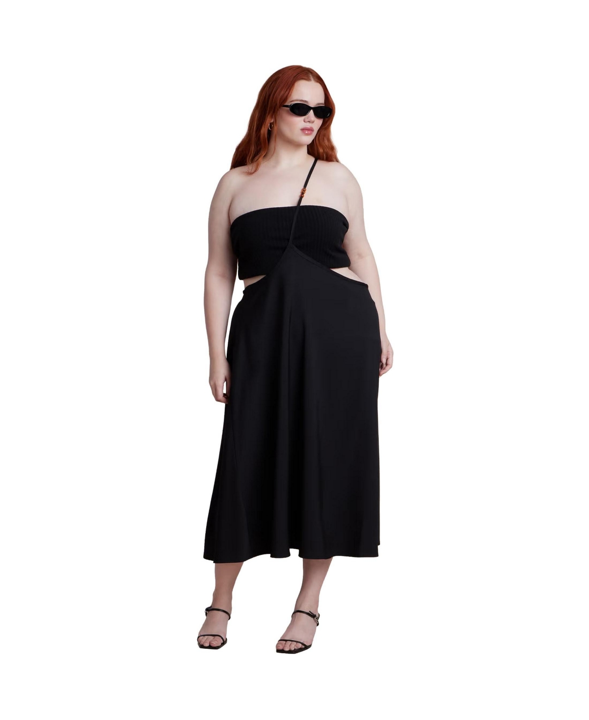 Click here for Eloquii Plus Size Bead-Detail Strap Midi Skirt - B... prices