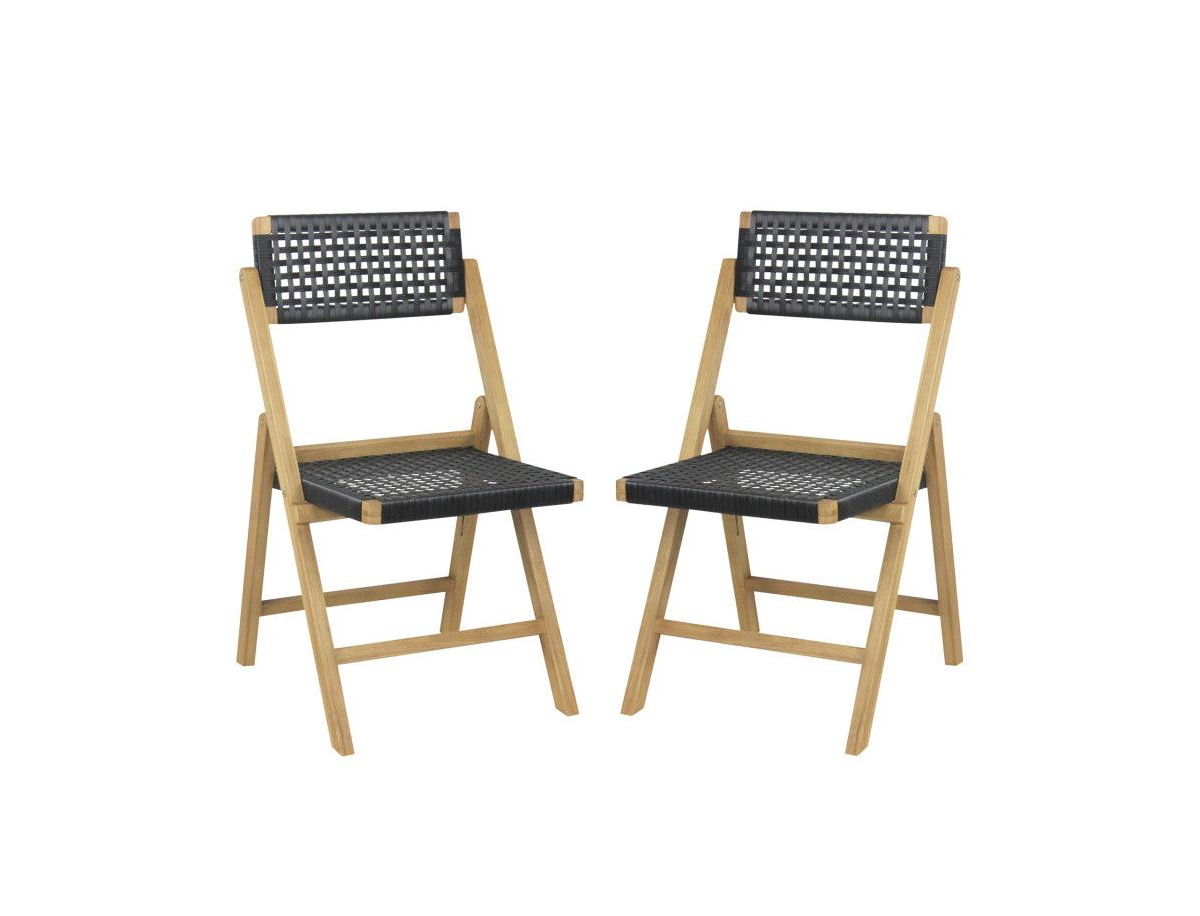 Click here for Lucky One Set of 2 Folding Teak Wood Dining Chairs... prices
