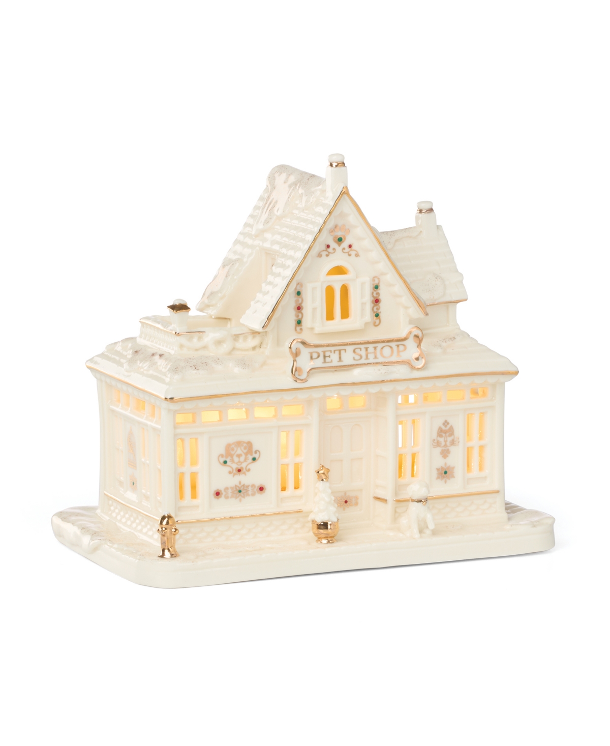 Click here for Lenox Mistletoe Park Pet Store Lighted Village Fig... prices