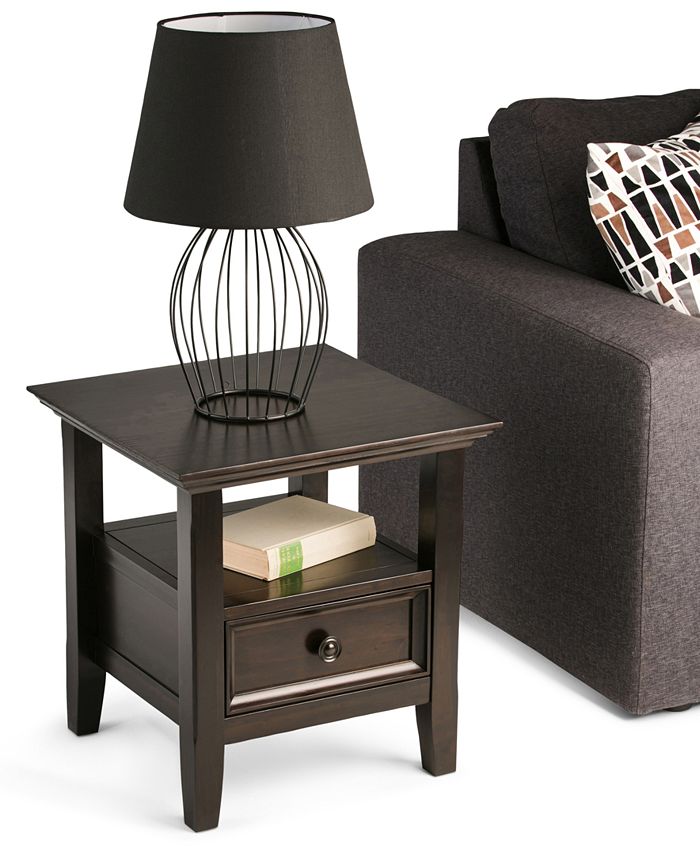 Furniture Canton End Table in Dark American Brown, , Quick Ship - Macy's