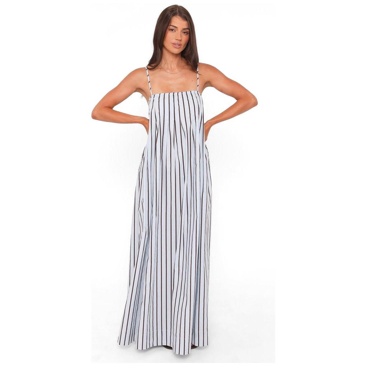 Click here for Petal and Pup Womens Arletta Maxi Dress - Blue/bro... prices