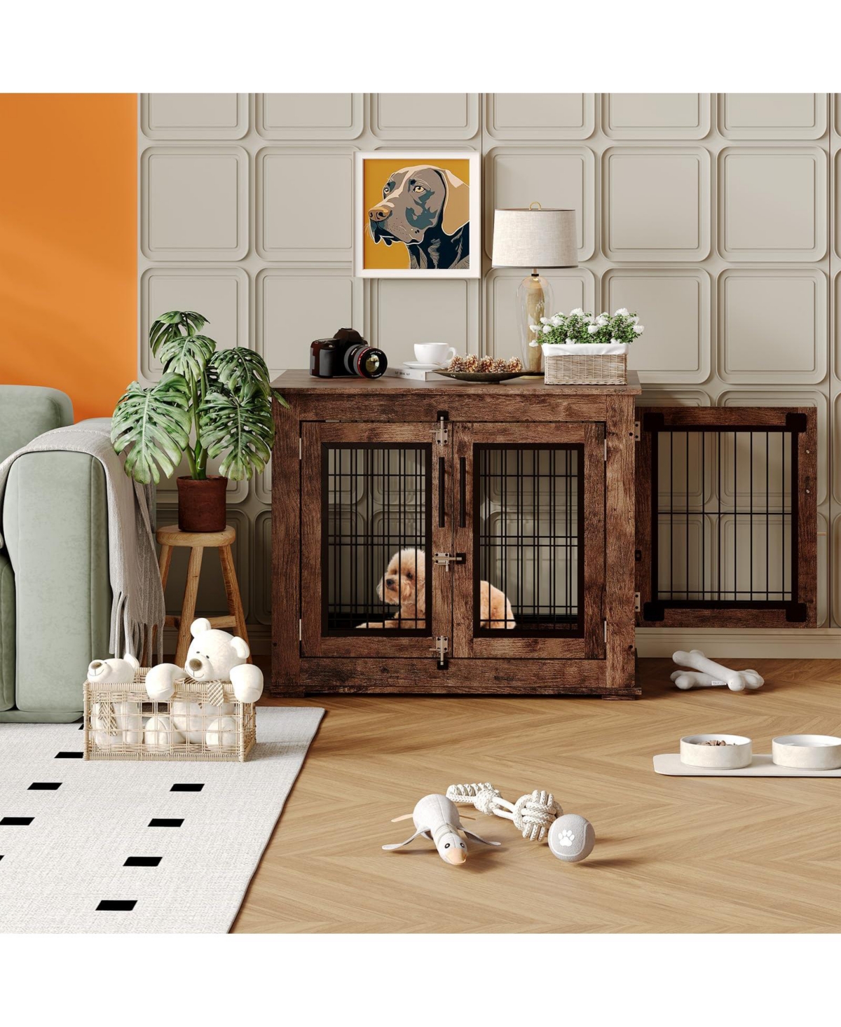 Click here for homfan Chew-Resistant Wooden Dog House Furniture f... prices