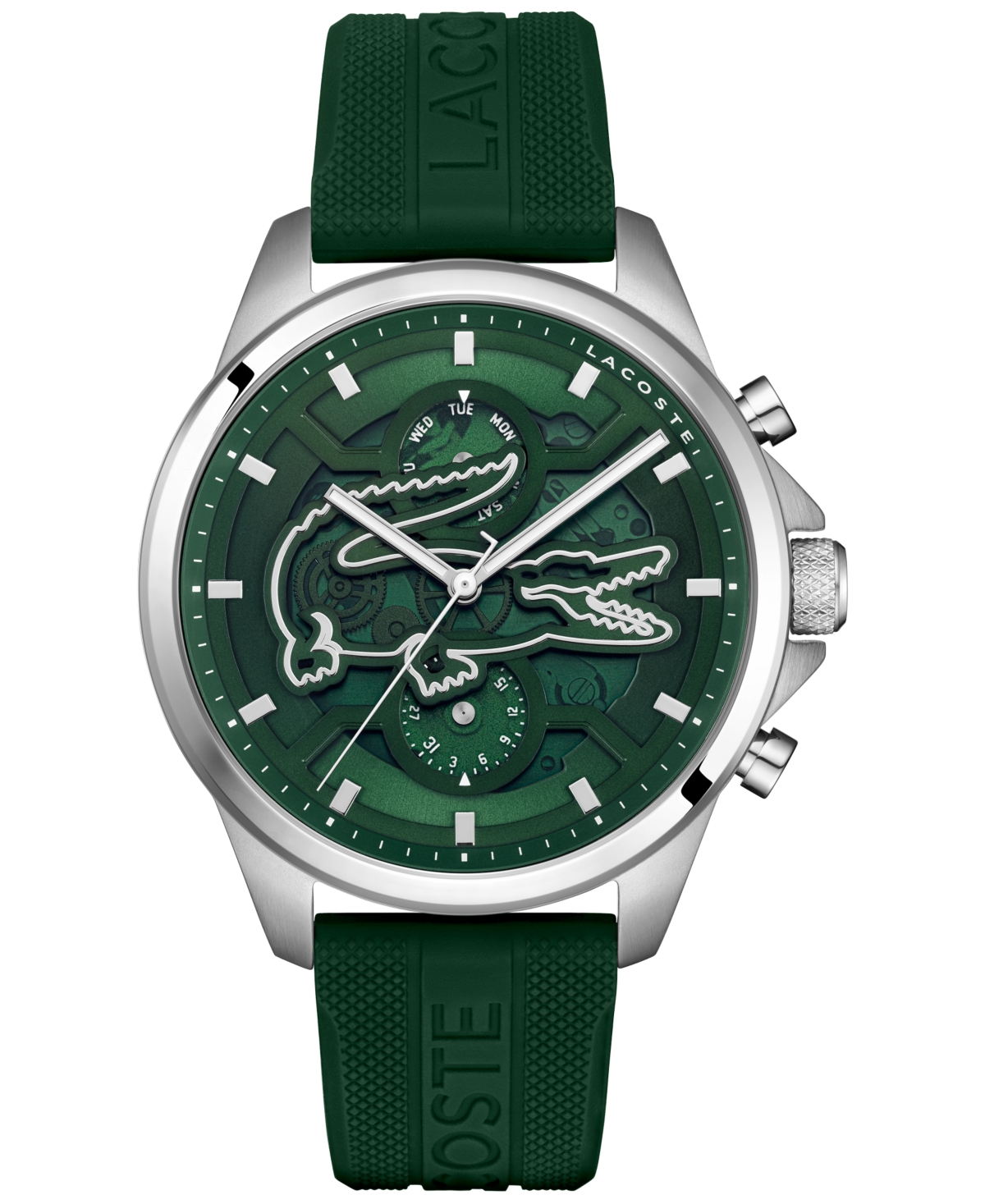 Click here for Lacoste Mens Quartz Arthor Green Silicone Strap Wa... prices